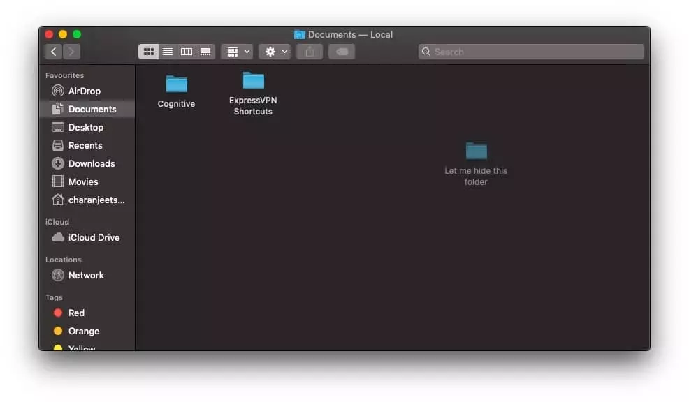 Macは隠しファイルを表示します