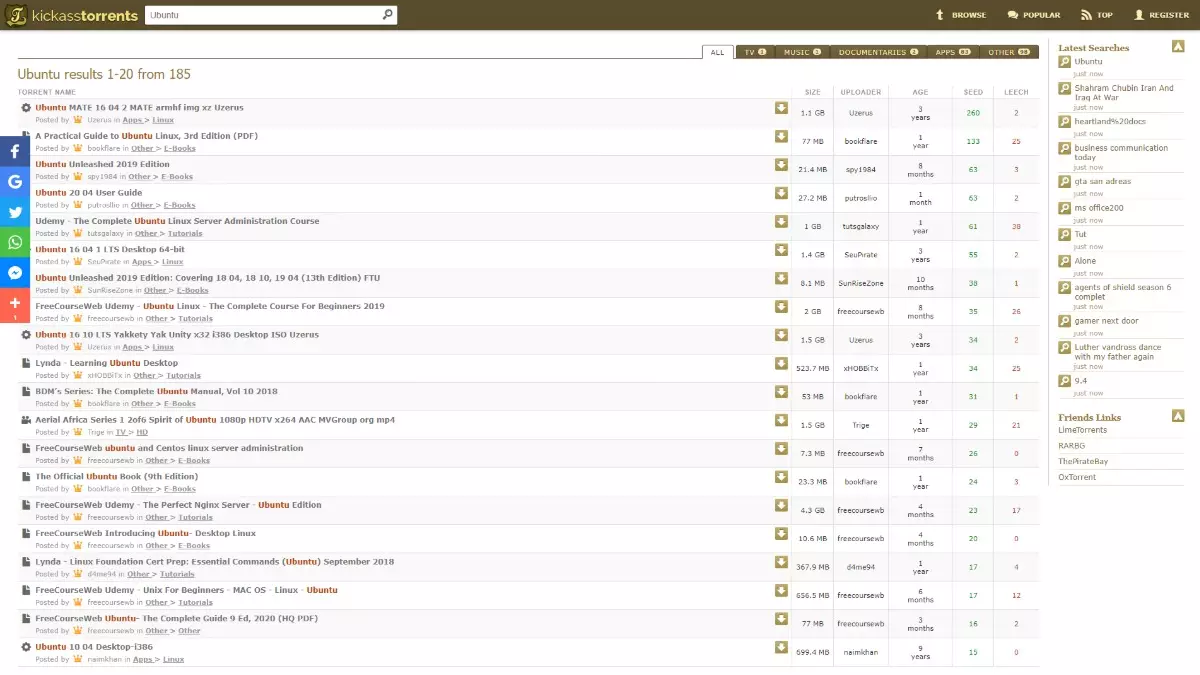 Các trang web torrent tốt nhất kickasstorrents.to