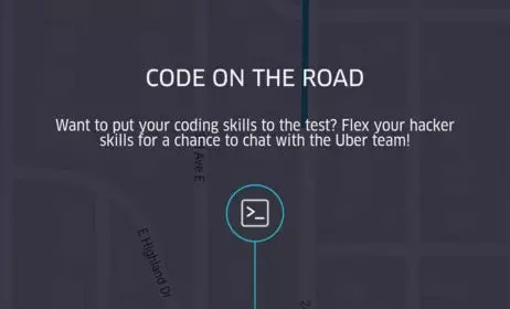 uber kód az úton