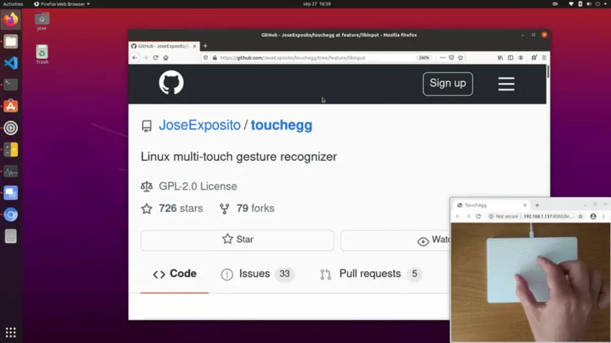 Lanzamiento de Touchégg 2.0.0: una aplicación de reconocimiento de gestos multitáctil de Linux