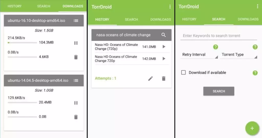 TorrDroid - мыкты Android Torrenting колдонмо