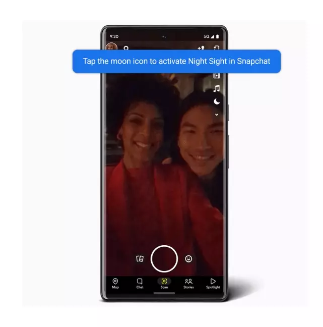 Activați Night Sight în Snapchat