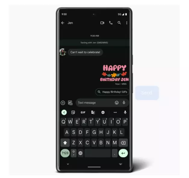 कस्टम स्टिकर भेजें Gboard Pixel