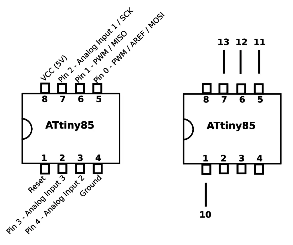 Comment transformer votre Arduino en un FAI - Programmation de l'ATmel ATtiny85 11186_3
