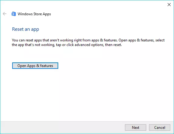 Windows 10 Offer datrys problemau 19 apps siop Windows