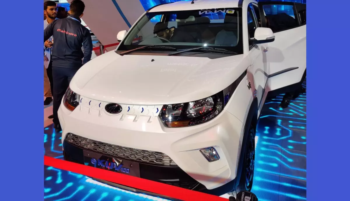 India elektriautode autonäitus 2020 Mahindra eKUV 100