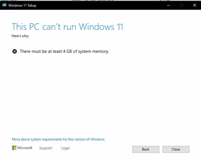 Mga kinakailangan sa memorya ng Windows 11