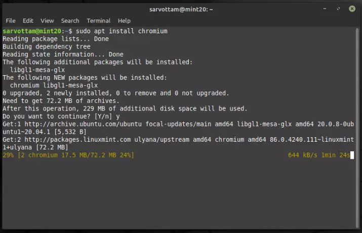 Instalați Chromium pe Linux Mint