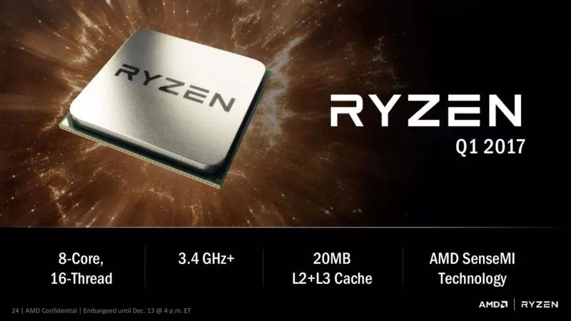 Az AMD Zen-alapú Ryzen processzorokat mutatott be, amelyek 2017-ben átveszik az Intelt