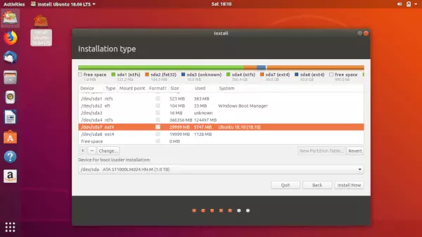 Hoe Ubuntu 18.04 Bionic Beaver en 18.10 Cosmic Cuttlefish Partition Manager te installeren
