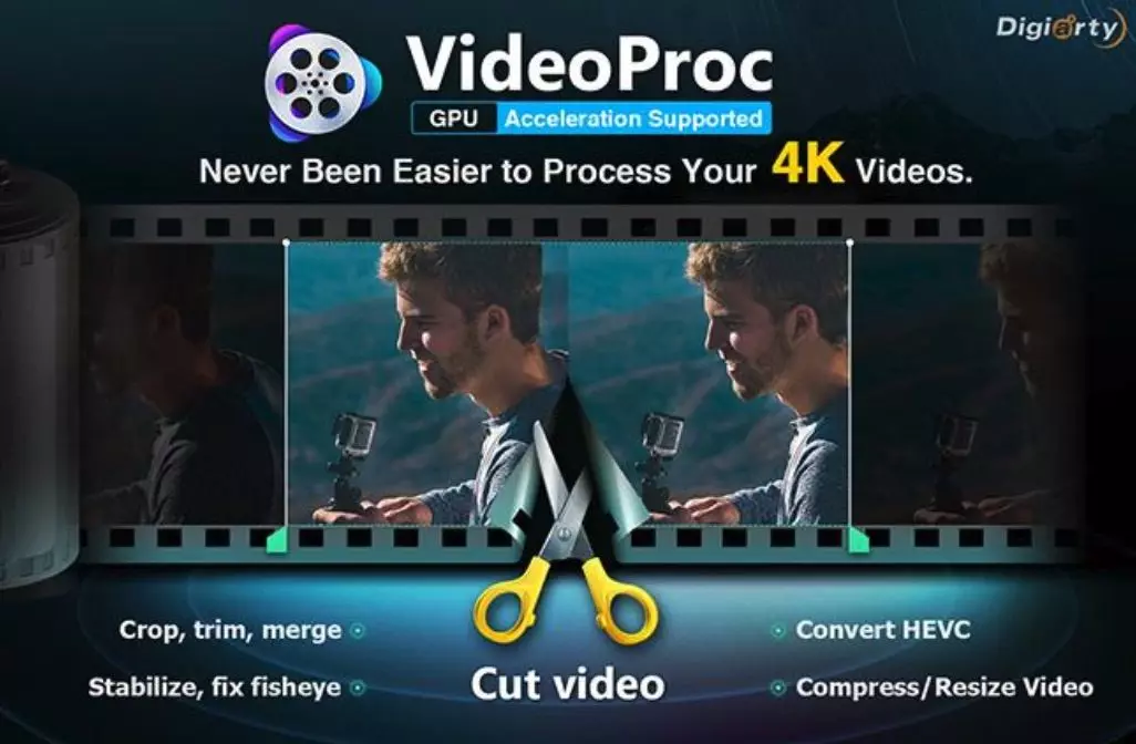 VideoProc - Txheej txheem 4K HEVC Yeeb yaj duab ntawm GoPro thiab iPhone Yooj yim [Win GoPro 7]
