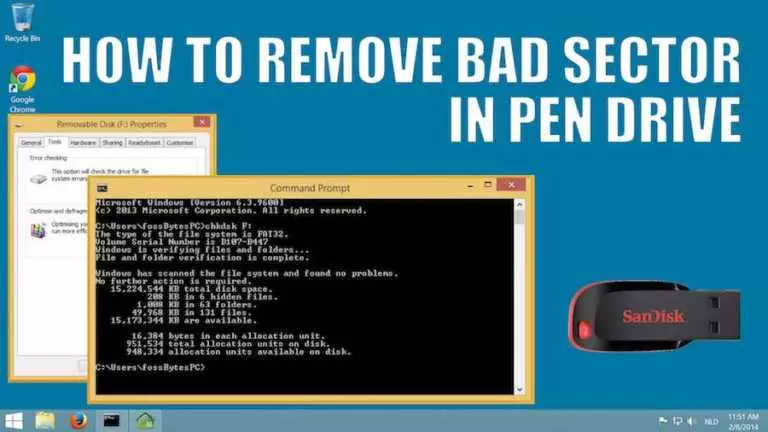 SLEGTE SEKTOR IN PEN DRIVE FIX