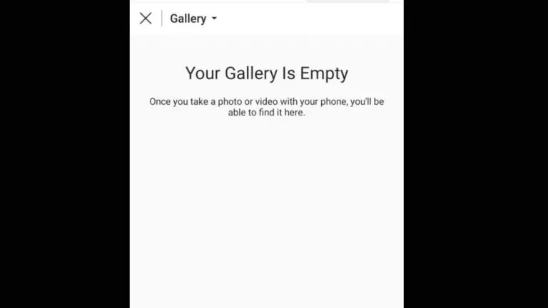 Instagram La tua galleria è un bug vuoto