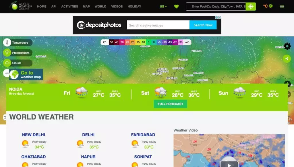 World Weather Online: bedste vejrwebsteder