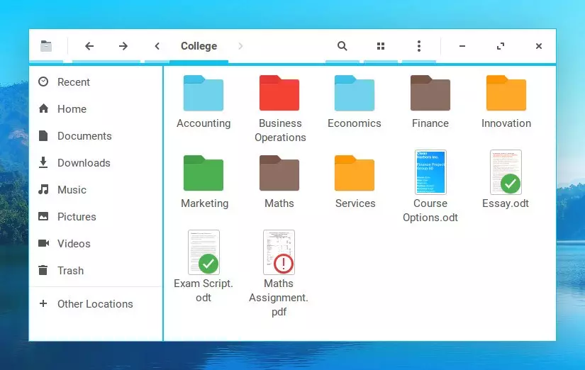 zorin os 12.3 Fichiers-dossiers