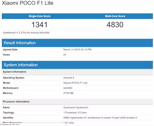 poco f1 lite listesi