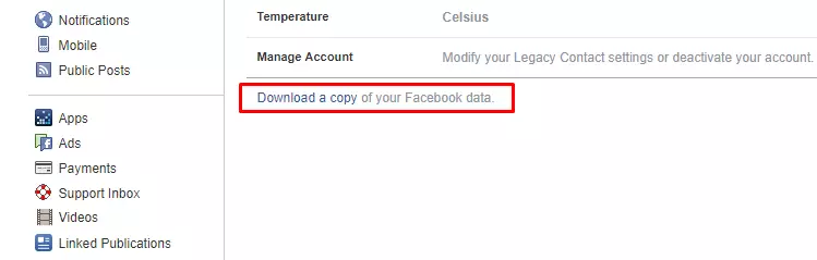 Sækja Facebook Data Archive 2