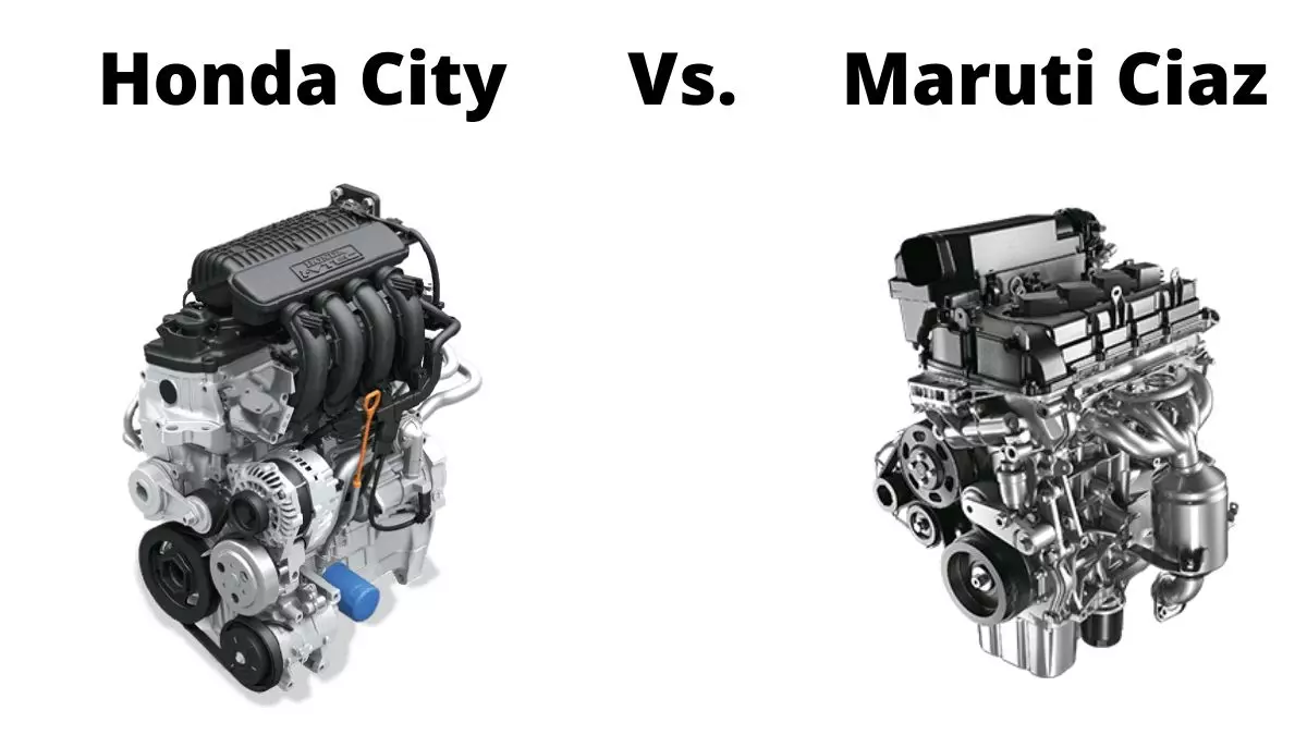 2020 Honda City Vs Maruti Ciaz қозғалтқышы