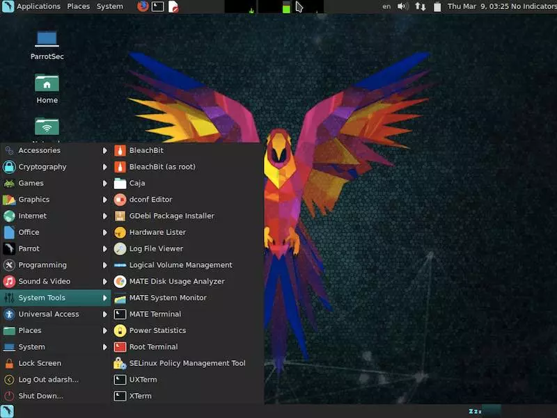 Megjelent a Parrot Security OS 3.6 új származékos „Parrot Air” vezeték nélküli hackeléshez