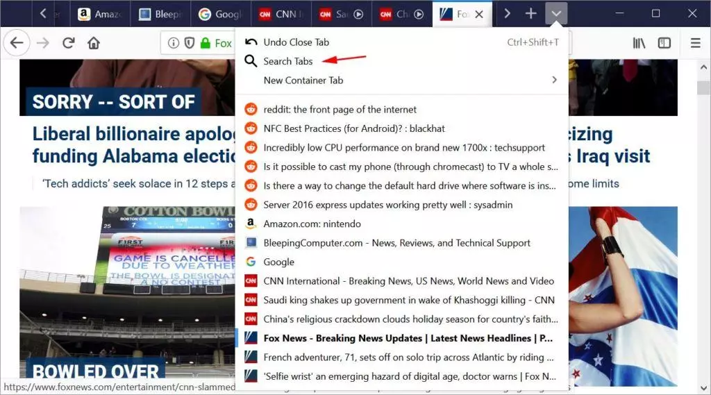 Firefox qidiruv yorlig'i xususiyati - bir vaqtning o'zida bir nechta yorliqlarda ishlash 14001_3