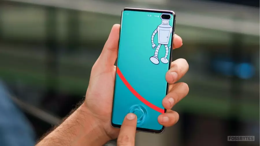 Samsung Galaxy S10 Plus na ekranu