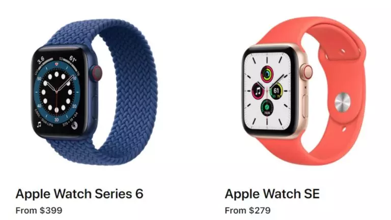 Apple Watch Series 6-ի ընդդեմ SE-ի բնութագրերի համեմատություն