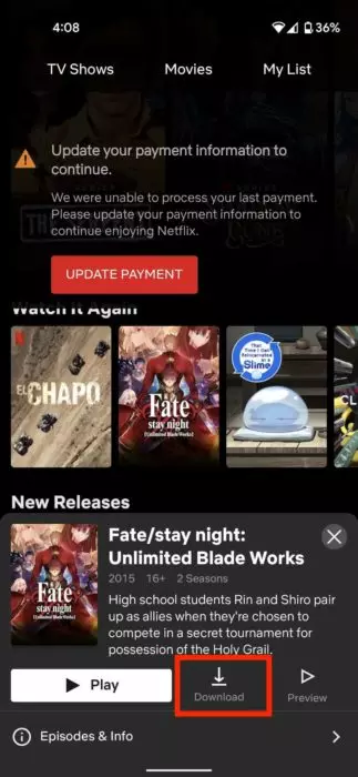 Laden Sie Netflix auf Android 1 herunter