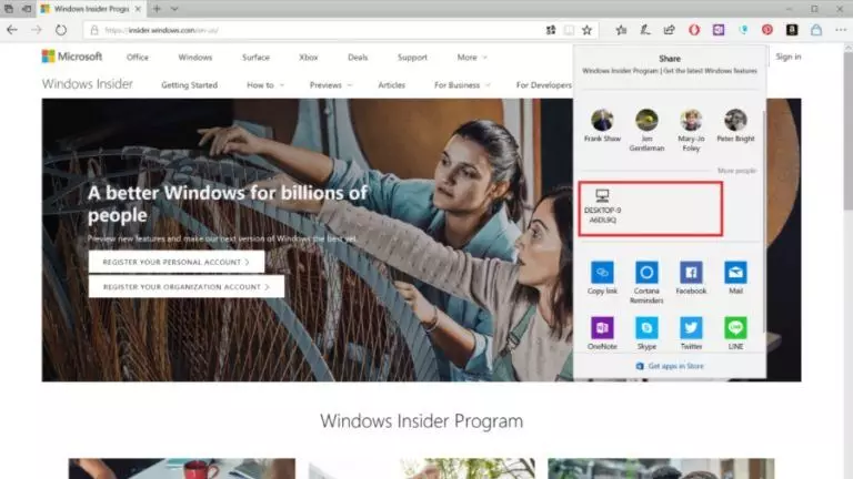 Windows 10 Datei Sharing near Share