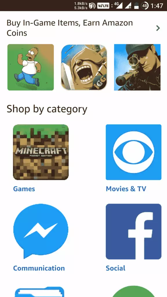 Android के लिए play store जैसे बेहतरीन ऐप - Amazon Appstore