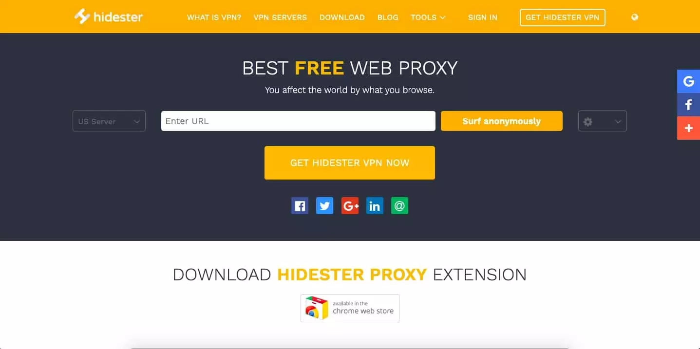 Najbolji Hidester proxy servera