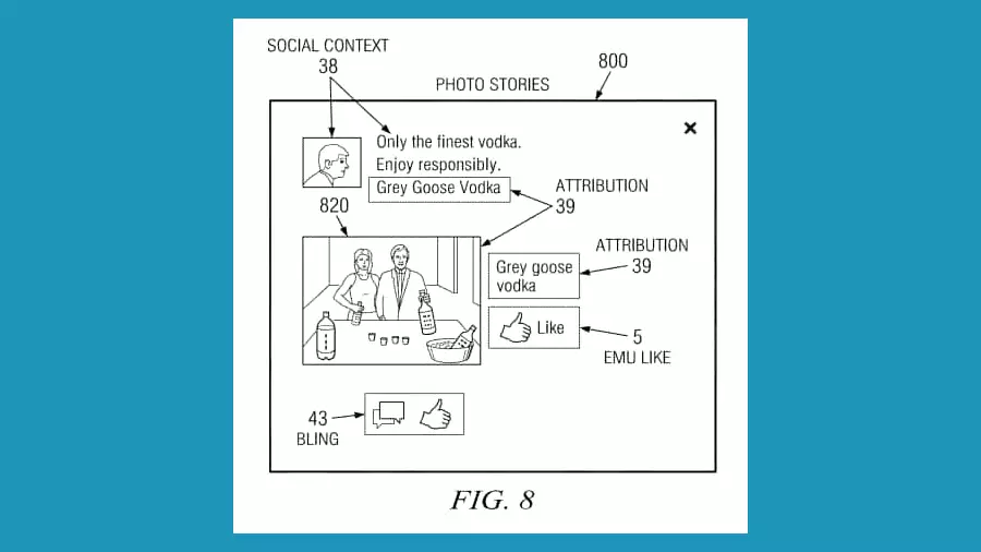 Facebook Faahfaahinta Patent
