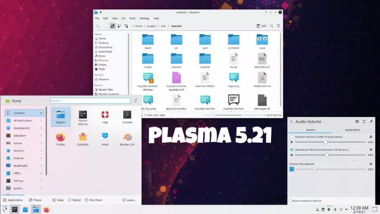 KDE Plasma 5.21 Ifika Ndi Breeze Twilight Theme, New App Launcher