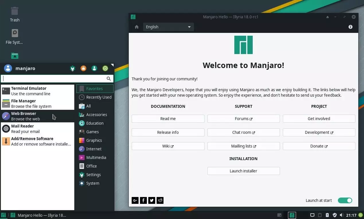 manjaro linux 18.0 - Vakker linux distro