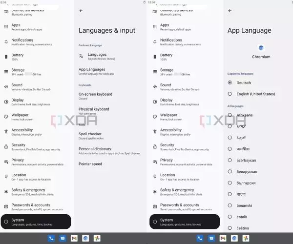 idioma de la aplicación android 13