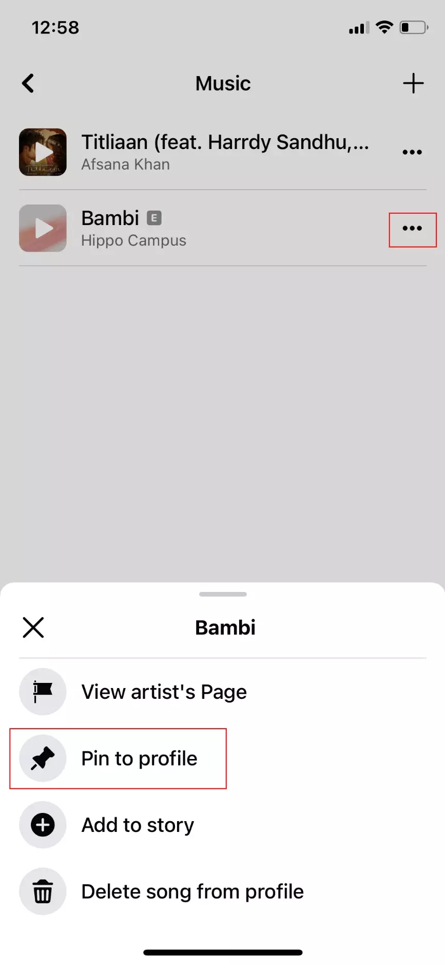 نحوه پین کردن آهنگ ها در پروفایل فیس بوک