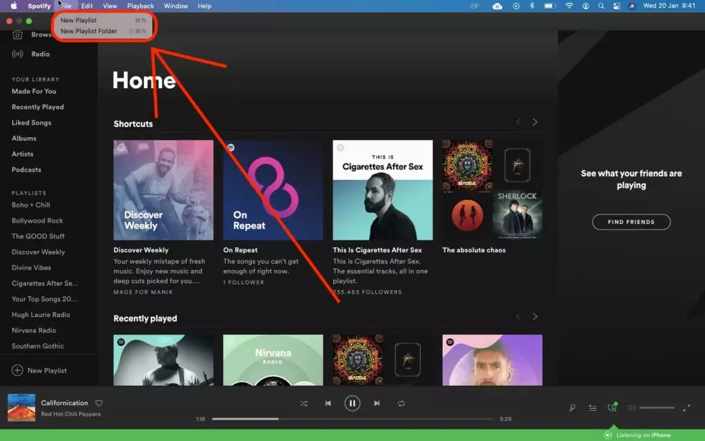 새 재생 목록 폴더 - 최고의 Spotify 기능