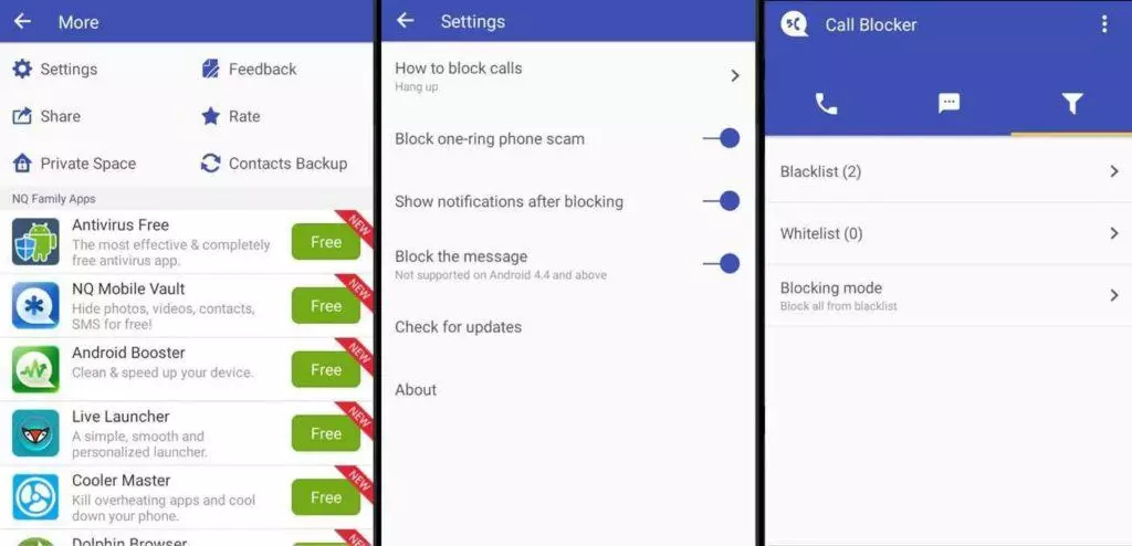 Besplatni filter za blokiranje poziva za neželjene pozive na androidu