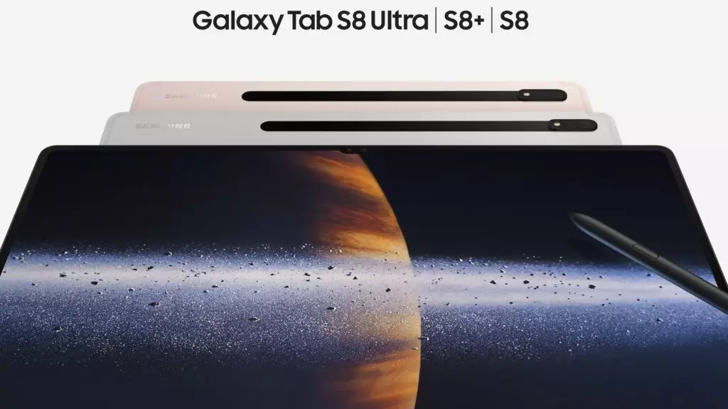 सैमसंग गैलेक्सी टैब S8 विशेष रुप से प्रदर्शित