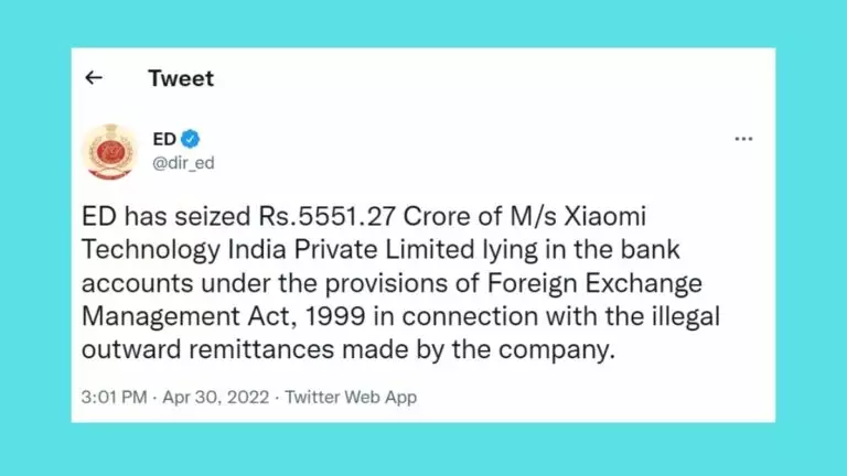 ಭಾರತವು $725 ಮಿಲಿಯನ್ Xiaomi ಆಸ್ತಿಯನ್ನು ವಶಪಡಿಸಿಕೊಂಡಿದೆ: ಏನಾಯಿತು?