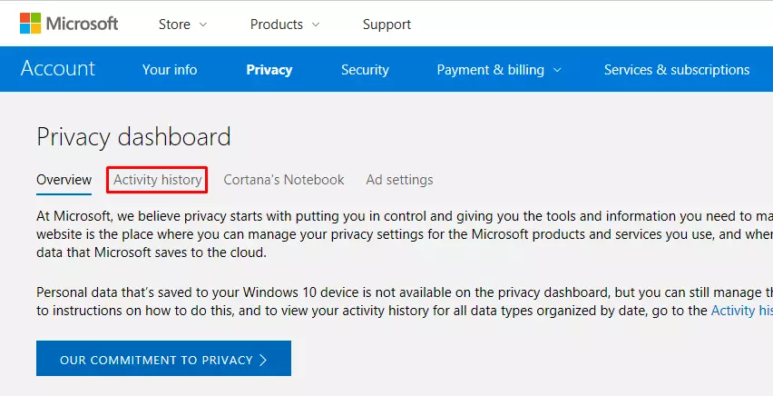 Padamkan Sejarah Aktiviti Windows 10 2