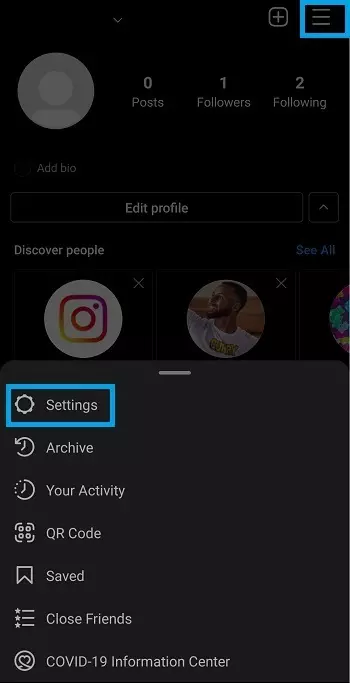 Настройки за деактивиране на акаунт в Instagram