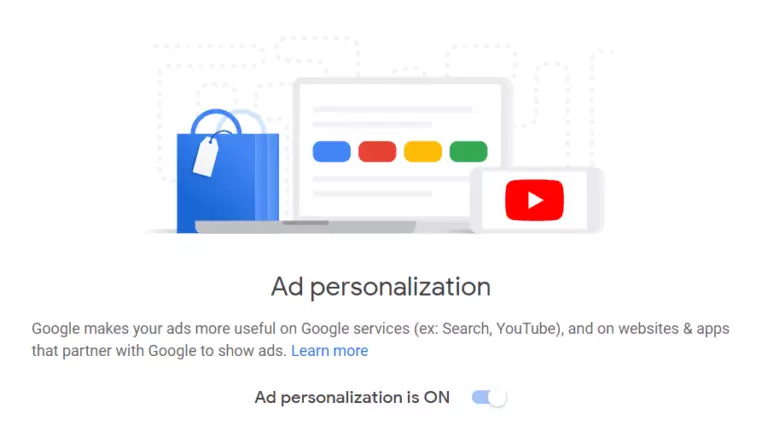 Setélan Personalisasi Iklan Google