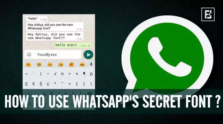 НОВЫ шрыфт WHATSAPP SECRENT