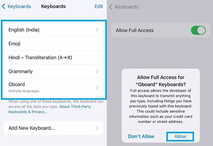 Ändern der Standard-Tastatur-App in iOS