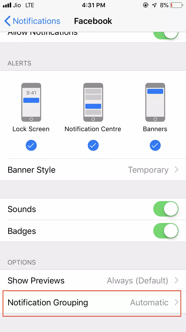 اعلان های گروه بندی شده در iOS 12: نحوه استفاده و سفارشی کردن آن 2940_5