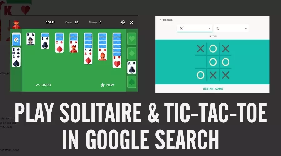 วิธีเล่น Tic-tac-toe และ Solitaire ในผลการค้นหาของ Google