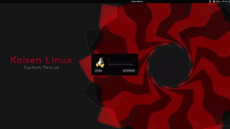 schermata di blocco kaisen linux