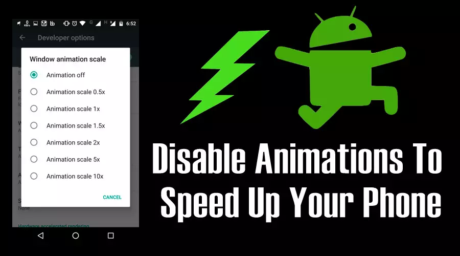 Animasiyaları söndürməklə Android telefonunuzu necə sürətləndirmək olar