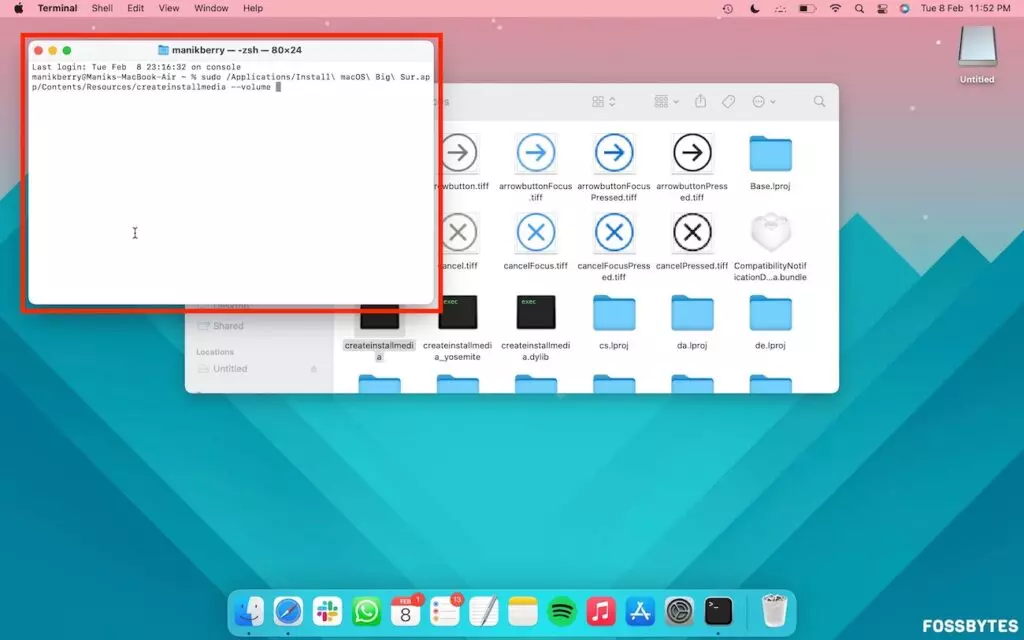 7. Utwórz bootowalny instalator macOS