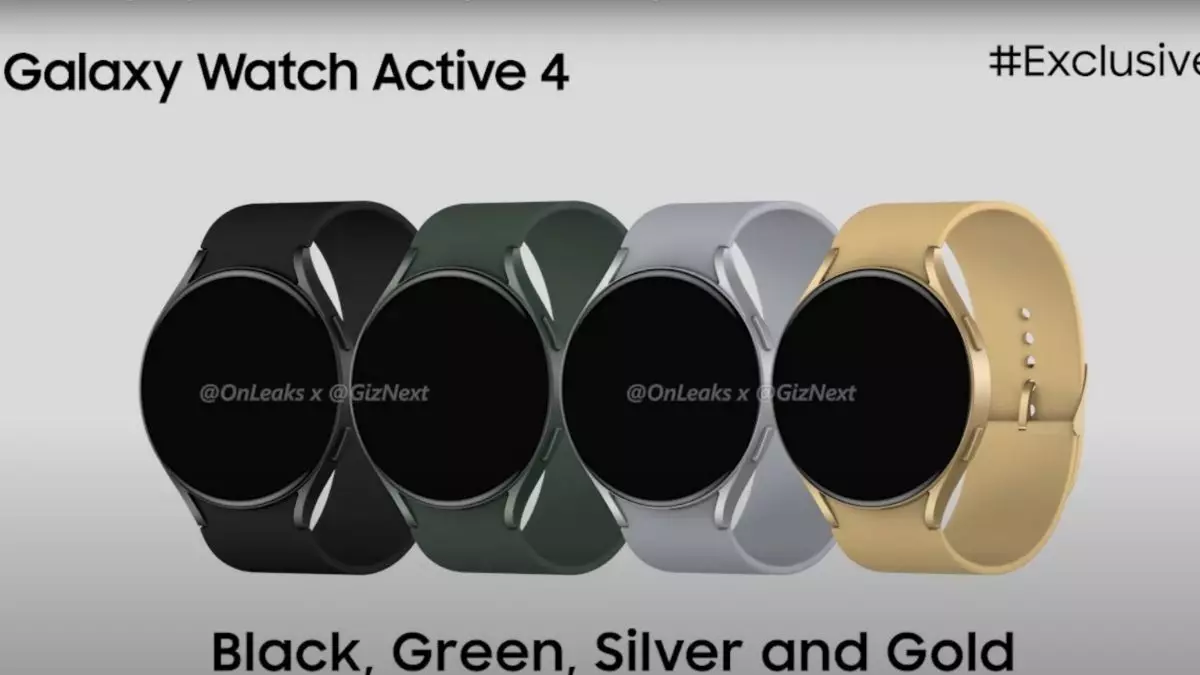 Samsung-un yaxınlaşan WearOS Galaxy Watch Active 4 sızdırıldı: parlaq dizayn və daha çox rəng seçimləri